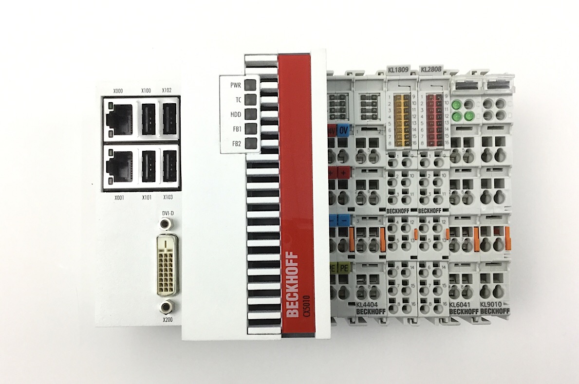 Beckhoff CX5010-1111 CPU Module mit 5 Module 1x KL4404, 1x KL1809, 1x KL2808