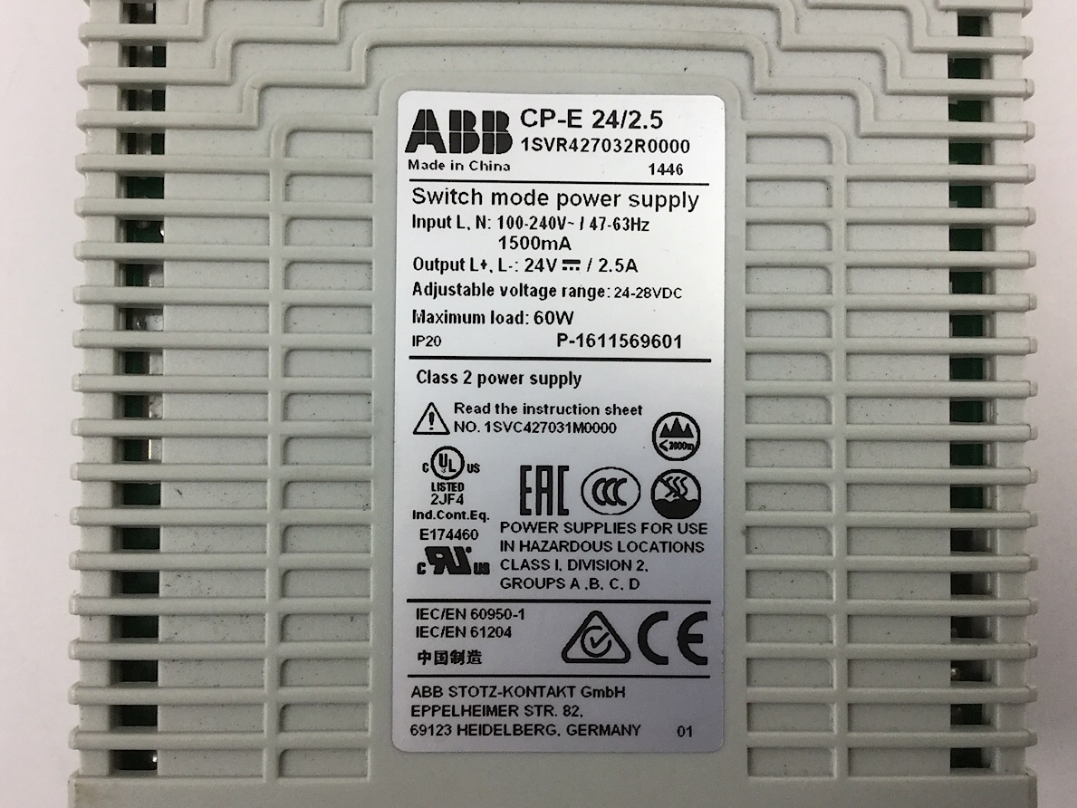 ABB CP-E 24/2.5 1SVR427032R0000 Netzteil Switch mode power supply