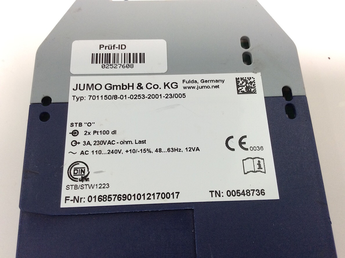 5x Jumo 701150/8-01-0253-2001-23-005 1x 702060/188-888-000-23 ...