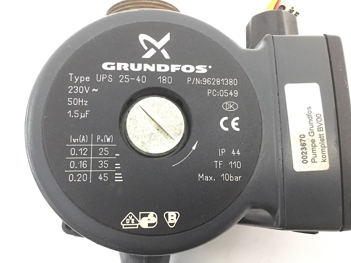 Grundfos UPS 25-40 180 Umwälzpumpe 230V~ 50Hz Max. 10bar