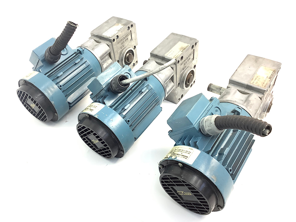 Set 3x ABB 3~Motoren MU63BB11-4 MK129095-S mit BENZLERS BS40/IEC63B1411 ...