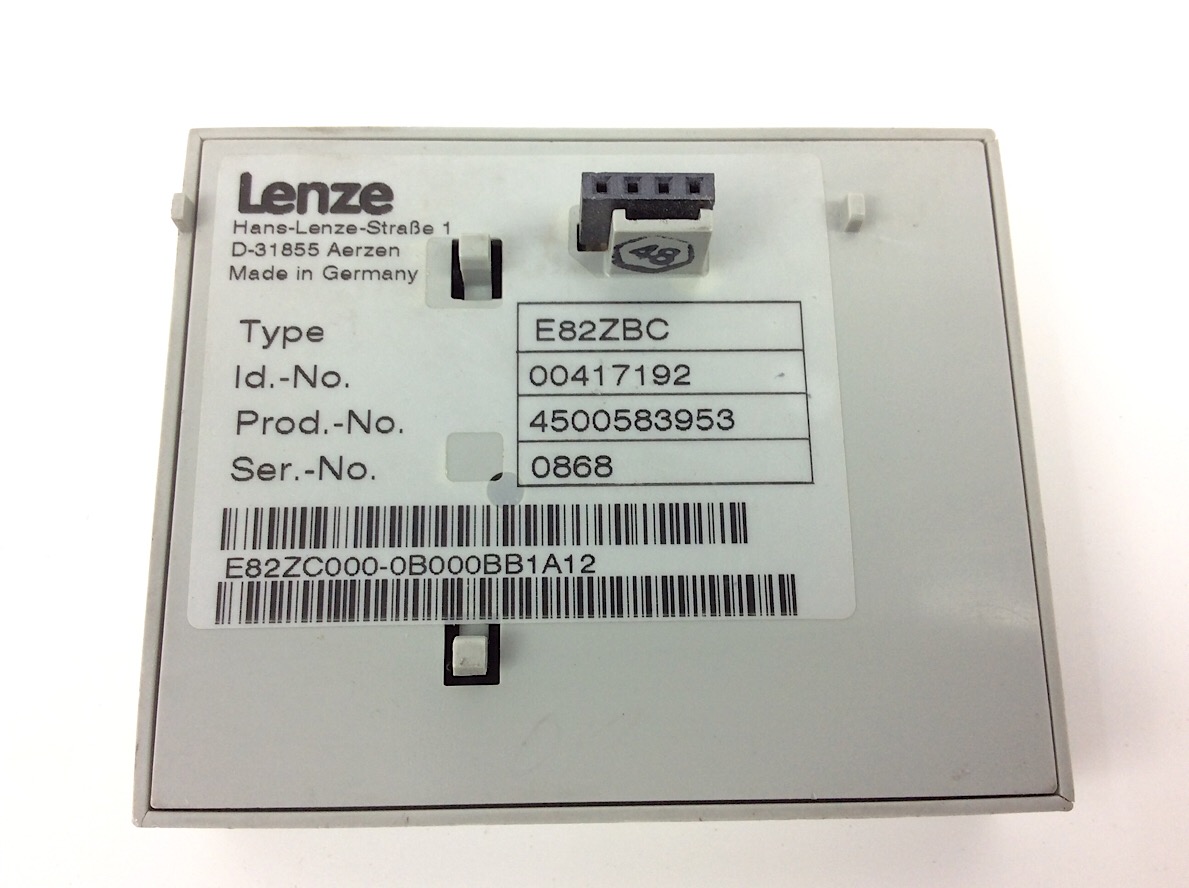 2x Lenze 33.8202_E 0-220/240V 4A Frequenzumrichter mit E82ZBC Bedienpanel