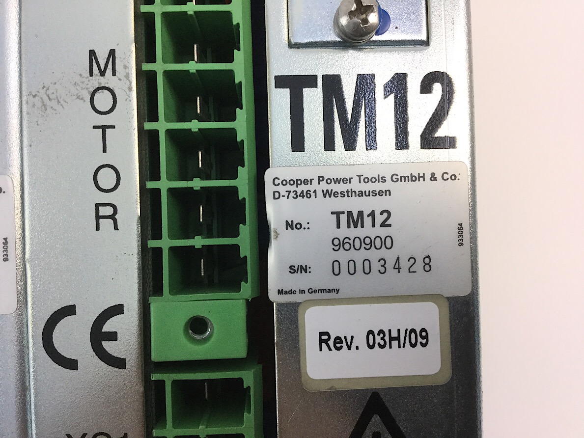 4x Cooper Power Tools TM12 Servo Controller