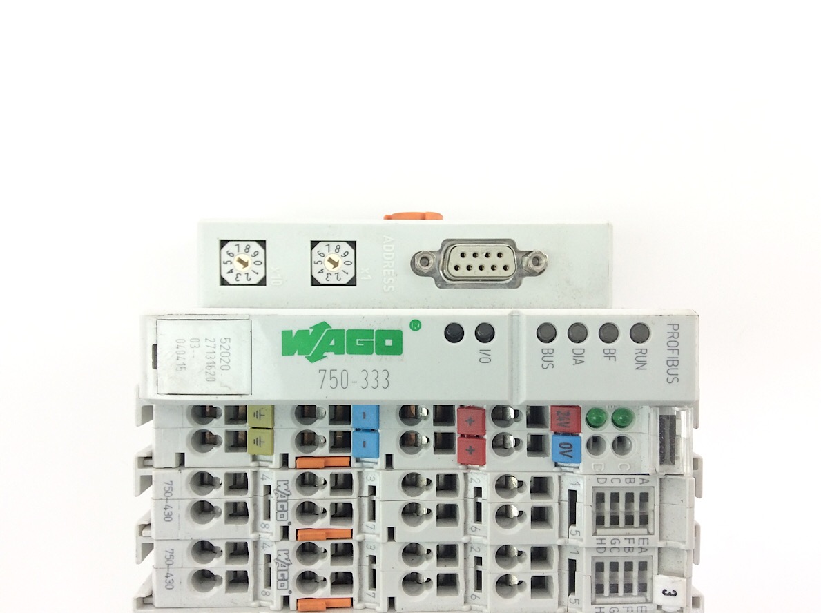 Wago 750-333 Profibus mit 31 Modulen z.B. 8x 750-430