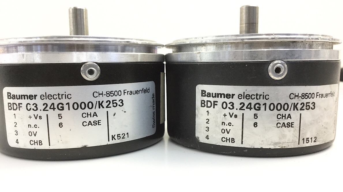 2x Baumer electric BDF C3.24G1000/K253 Encoder Drehgeber
