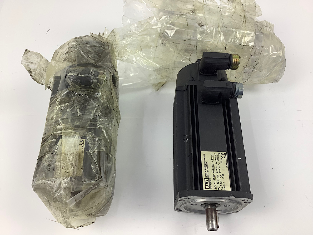 Set 2x KEB Brinkmann Servomotor Motor Synchronmotor 03.SM 000-3200