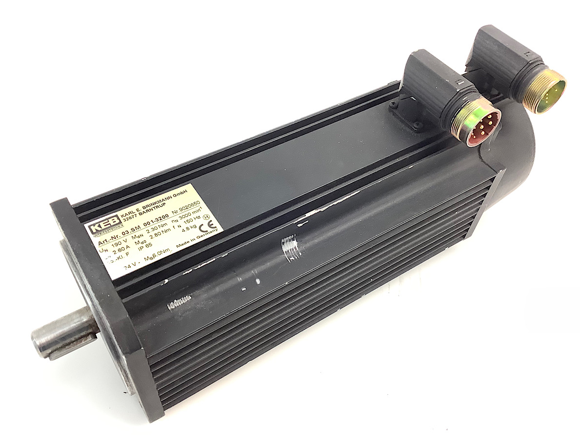 Set 2x KEB Brinkmann Servomotor Motor Synchronmotor 03.SM 001-3200