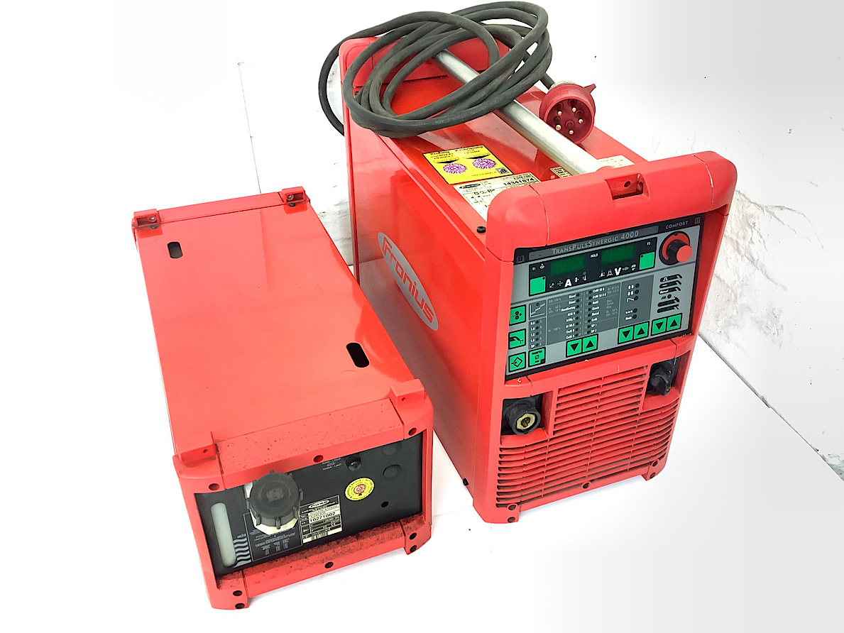 Set Fronius Schweißgerät TransPuls Synergic 4000, Netzkabel, Kühlgerät ...