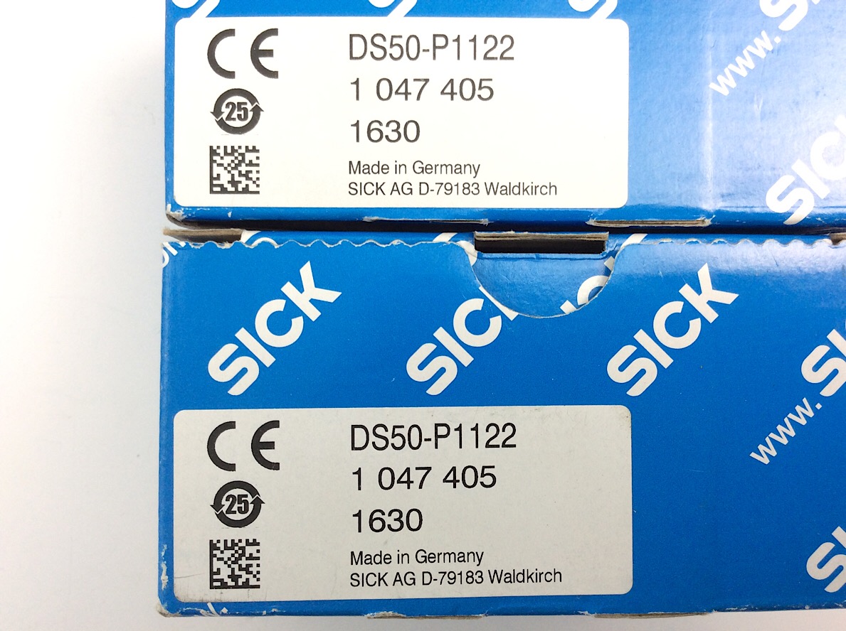 3er Set Sick 2x DS50-P1122 DC 10V...30V Entfernungssensor, 1x UC4-11341