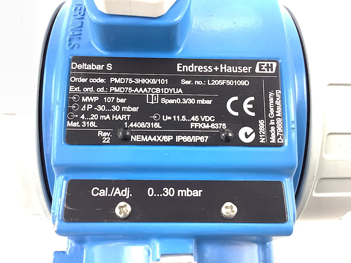 Endress+Hauser Deltabar S PMD75-3HKK6101 11.5...45VDC ...