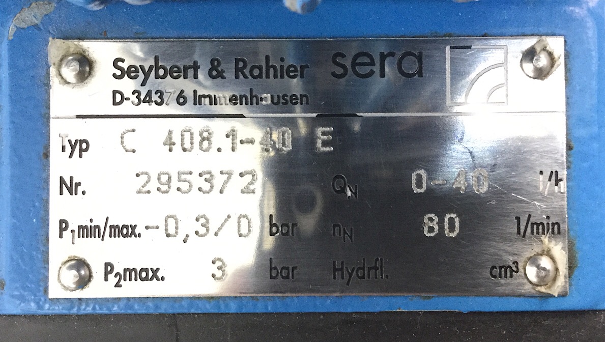 Sera Seybert & Rahier C 408.1-40 E Membran-Pumpe 0-40 l/h P2 max. 3 bar