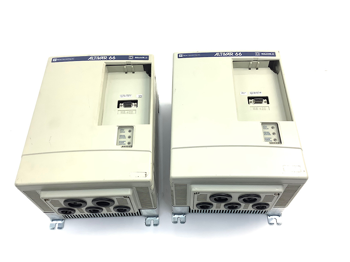 2x Telemecanique Frequenzumrichter Altivar 66 Square D ATV66U41N4 2.2kW