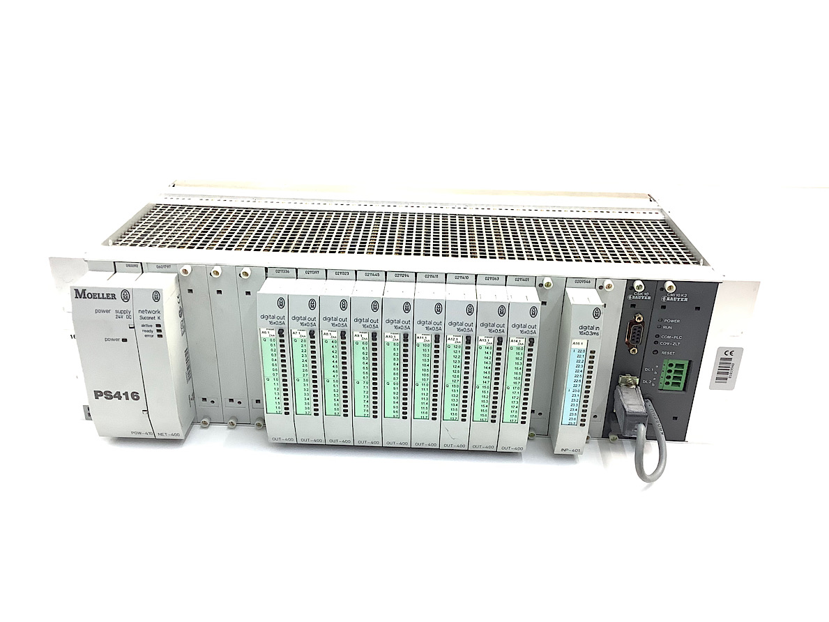 Moeller PS416 Modular Programmable Logic Controller ua mit 9x Modul OUT-400
