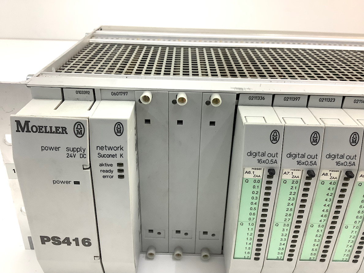 Moeller PS416 Modular Programmable Logic Controller ua mit 9x Modul OUT-400