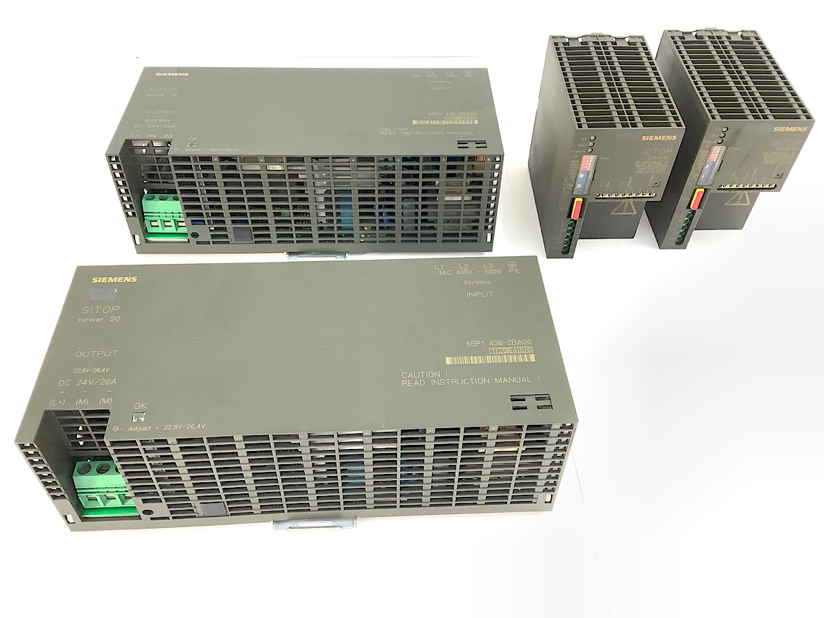 4er Set Siemens SITOP 2x 20W 6EP1436-2BA00, 2x DC-USV-Modul 15 6EP1 931 ...