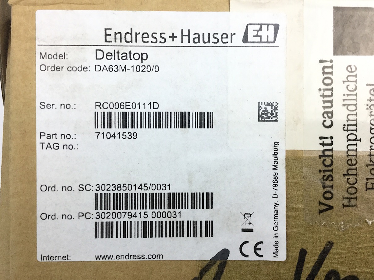Endress+Hauser Deltatop DA63M-AB2BB 420bar Ventilblock Entlüftungsventil