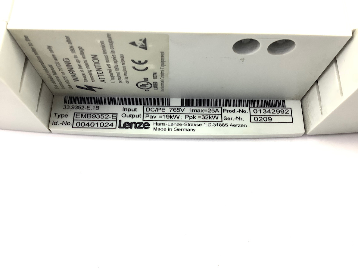 2x Lenze EMB9352-E Bremseinheit Pav=19kW