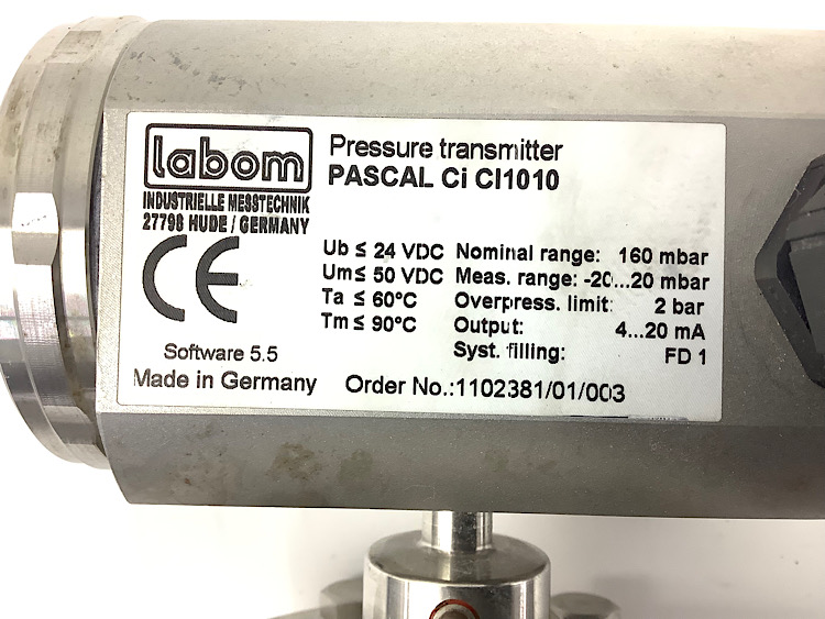 3x labom Pressure transmitter PASCAL Ci Cl 1010 output:4...20 mA