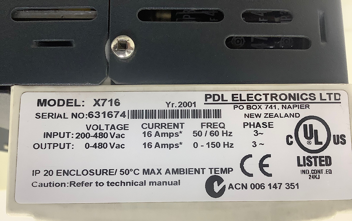 2er SET XTRAVERT PDL Frequenzumrichter X716, 0-480V AC + B015,250-800V AC
