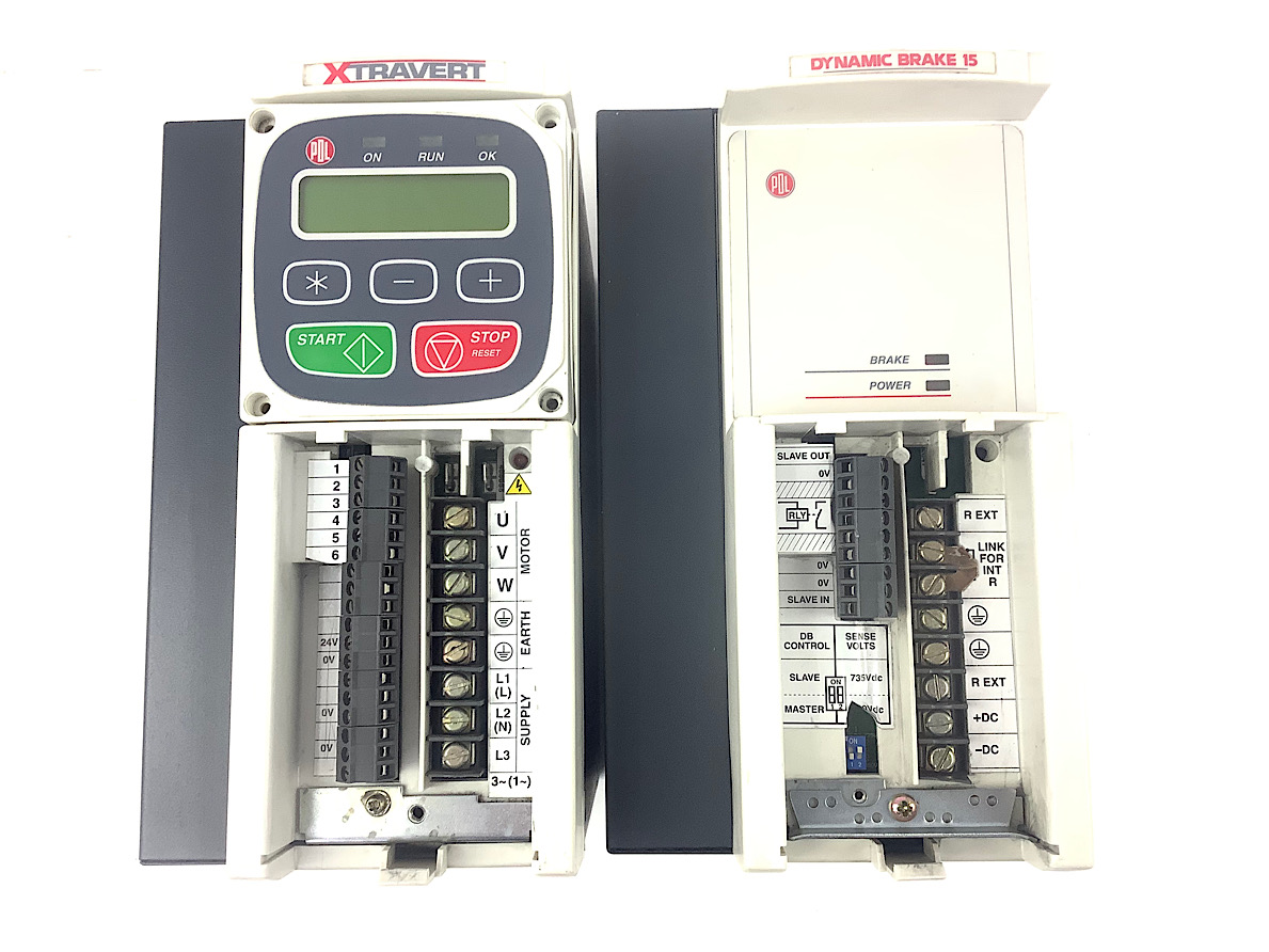 2er SET XTRAVERT PDL Frequenzumrichter X716, 0-480V AC + B015,250-800V AC