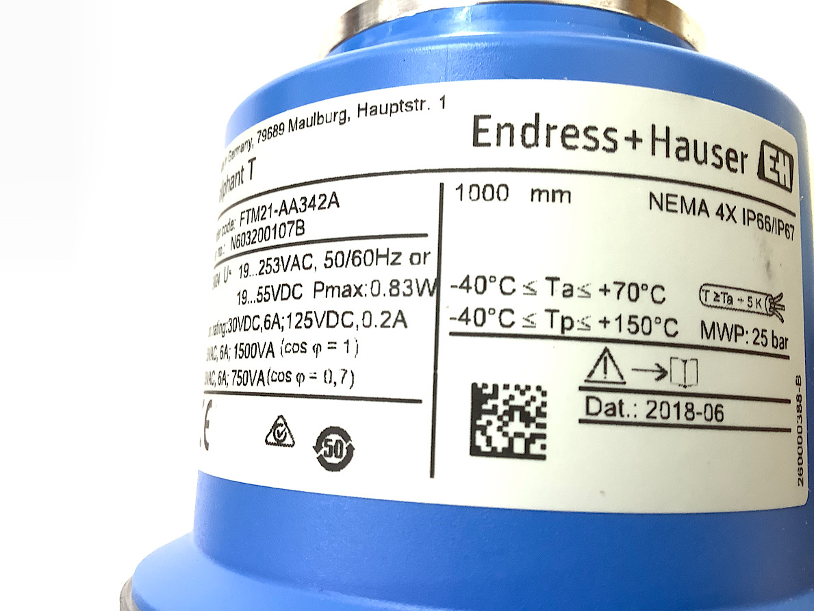 Endress + Hauser Soliphant T FTM21-AA342A 19-253VAC/55VDC 1000m