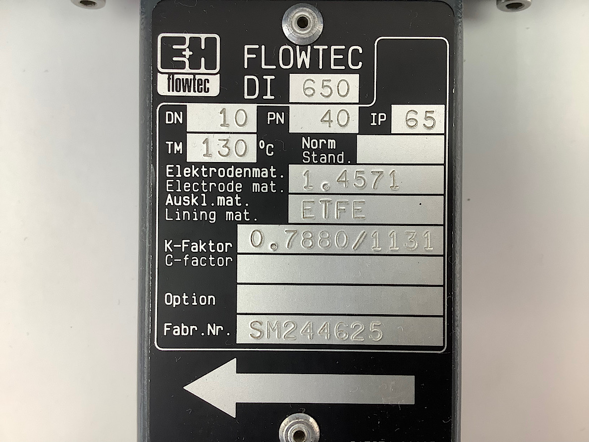 Endress+Hauser VARIOMAG FLOWTEC DI 650 Durchflussmesser / Flowmeter