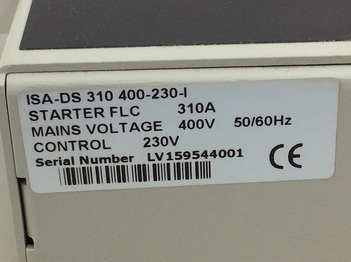 IGEL ISA-DS 310 400-230-I STARTER FLC 310 400V CONTROL 230V Sanftstarter