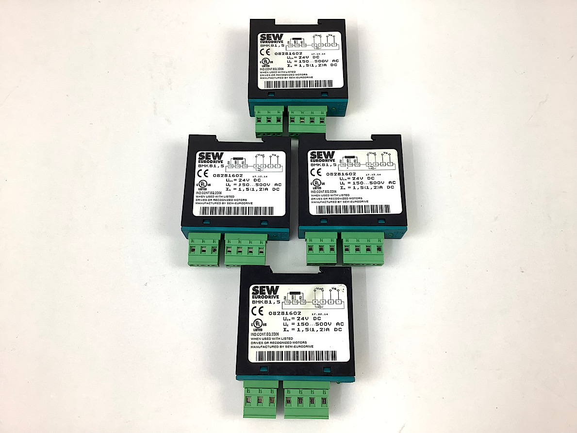 4x SEW EURODRIVE BMK-B1,5 Bremsgleitrichter Nr. 08281602, 24V DC