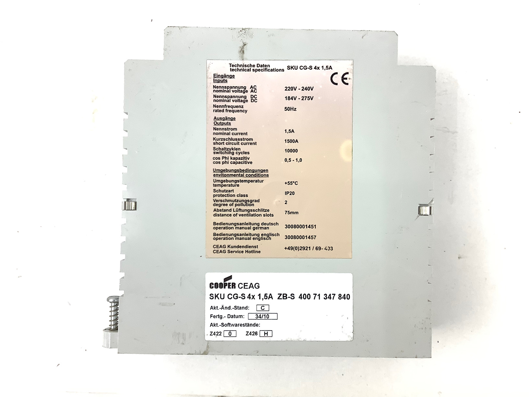 5x CEAG SKU CG-S 4x1,5A Stromkreisumschaltungen