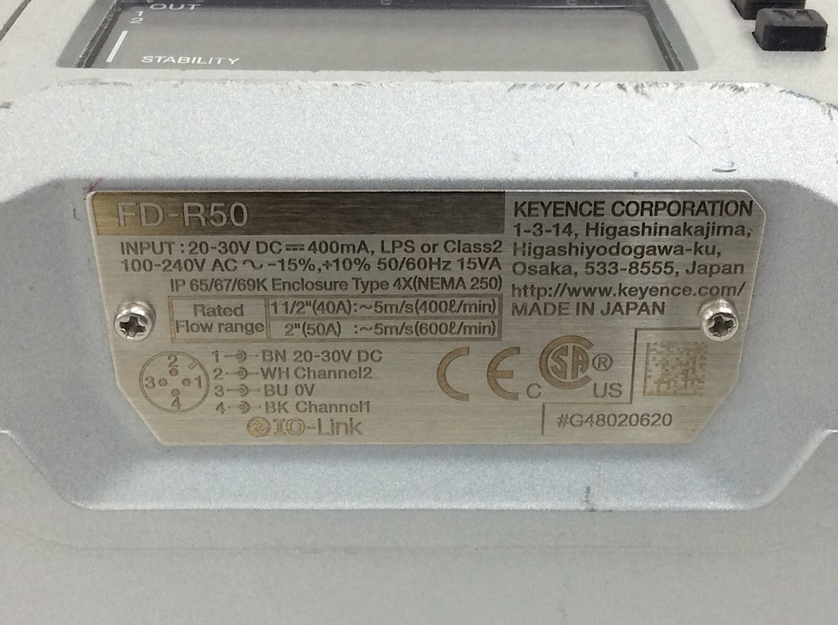 KEYENCE FD-R50 Anklemmbarer Durchflusssensor