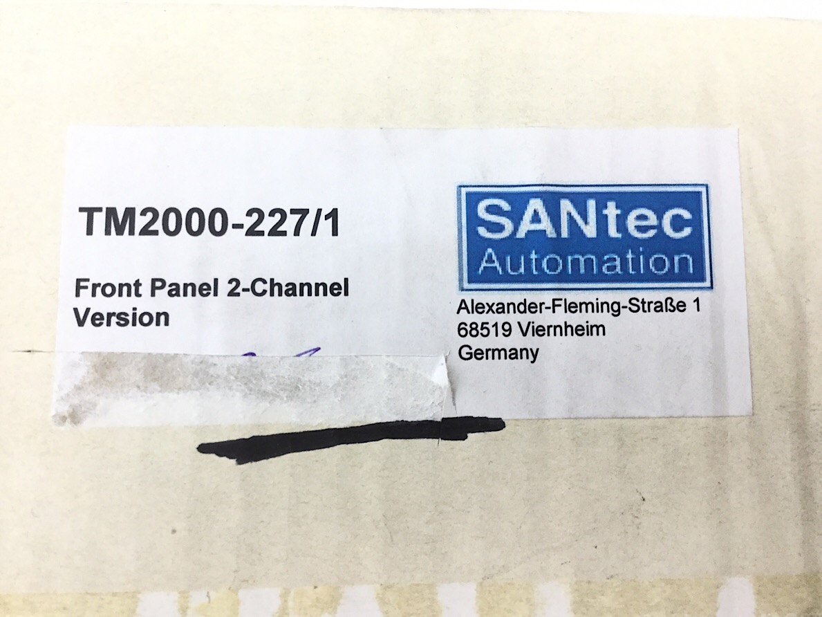 SANtec Automation TM2000-227/1 Interface Control Front Panel 2-Channel ...