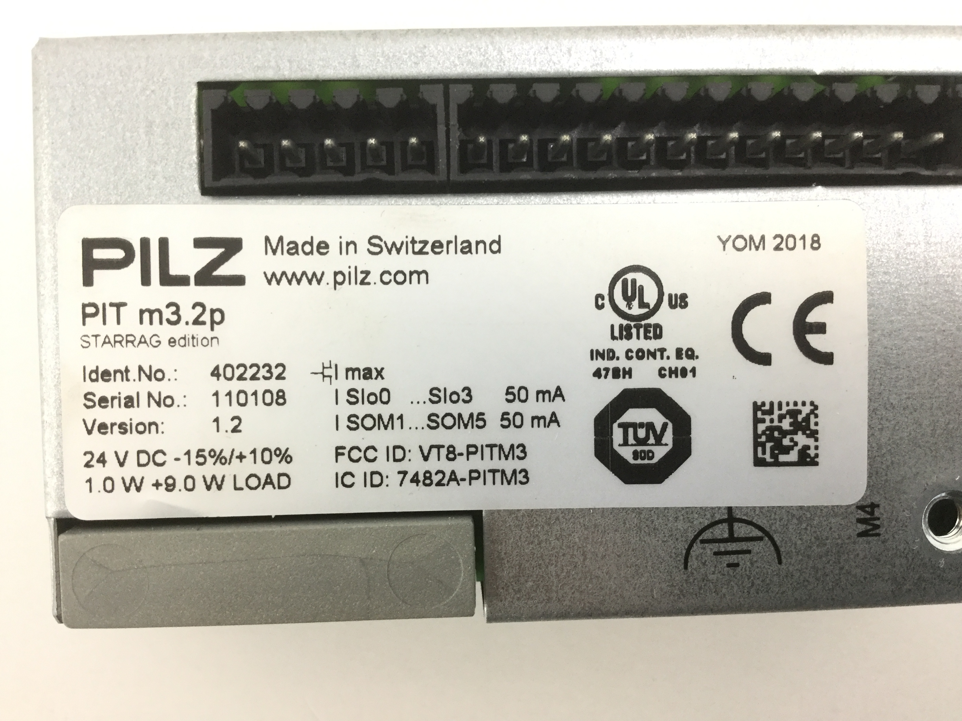 Pilz PITmode PIT m3.2p Ident.No.: 402232 Starrag edition selector switch 24V DC