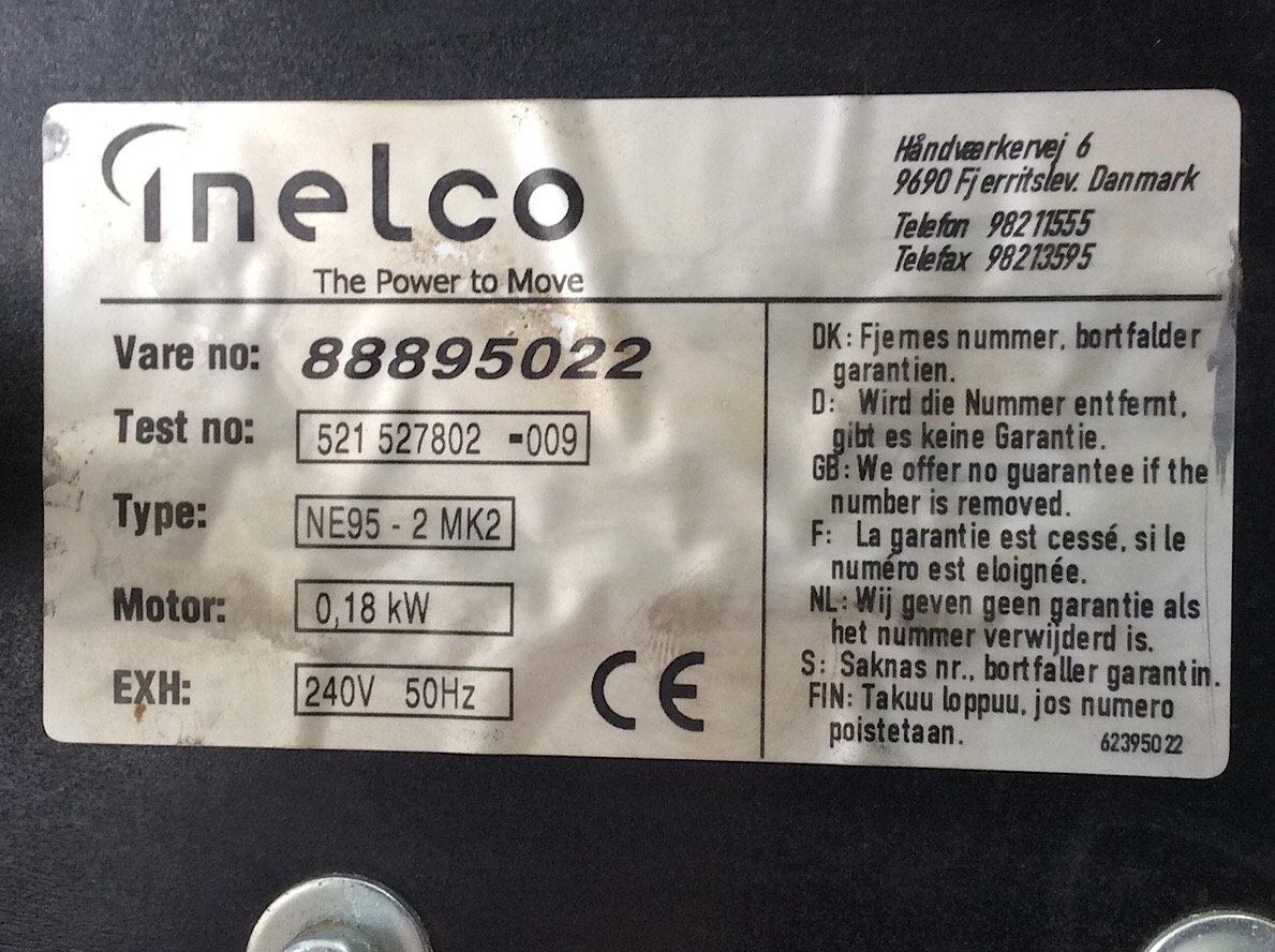Wolframelektrodenschleifgerät Inelco Neutra NE95 - 2 MK2 Motor 0.18 kW