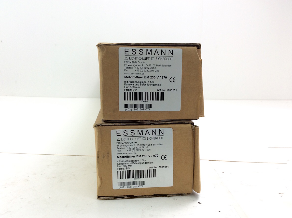 2x ESSMANN Motoröffner EM 230 V/ 970 Spindelantriebe