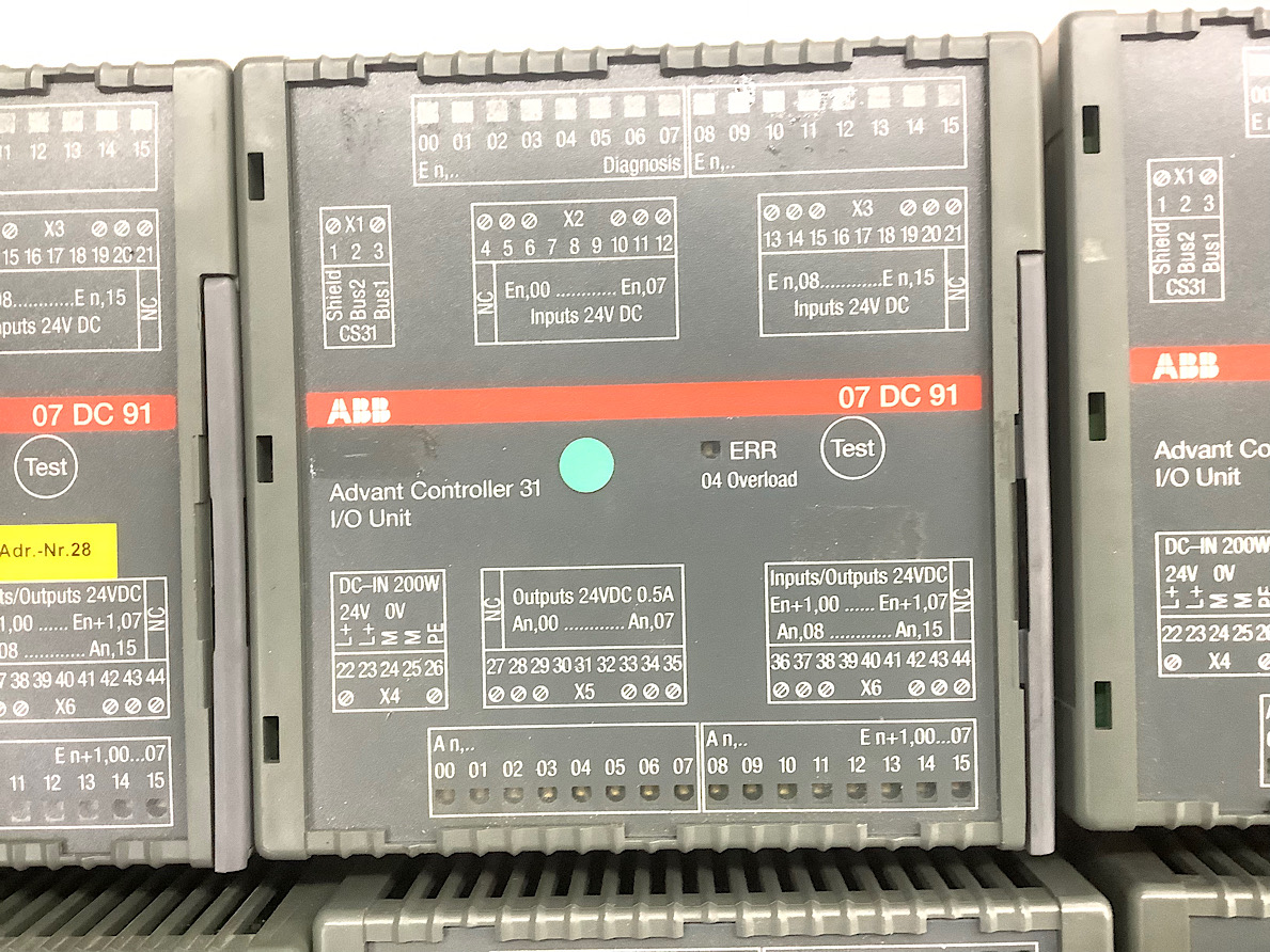 Großes Set ABB 07 DC 91 Advant Controller 31 I/O Unit