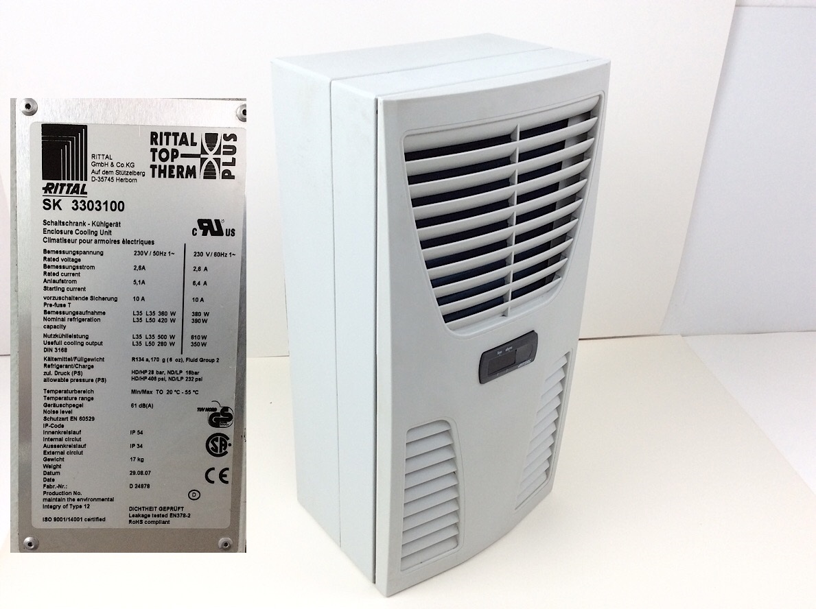 Rittal SK 3303100 Schaltschrank Kühlgerät Kühlleistung 610W 230V 2,8/6 ...