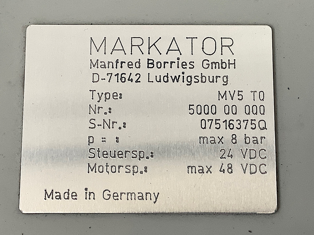 Markator MV5 T0 Nadelpräger Tischmarkiersystem