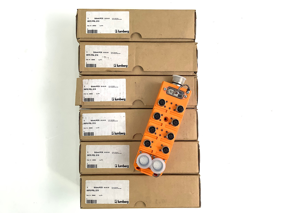 6x LUMBERG 0970 PSL 210 Profibus DP