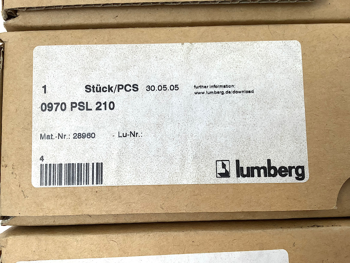 6x LUMBERG 0970 PSL 210 Profibus DP