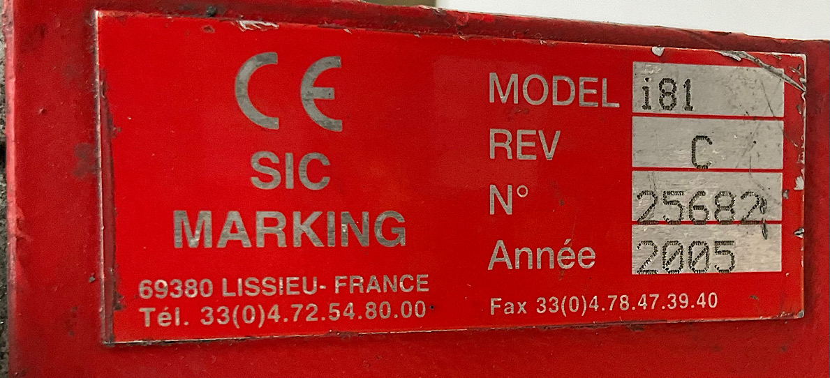 SIC MARKING Nadelmarkiersystem E8 Rev B Controller mit Nadelpräger i81 REV C