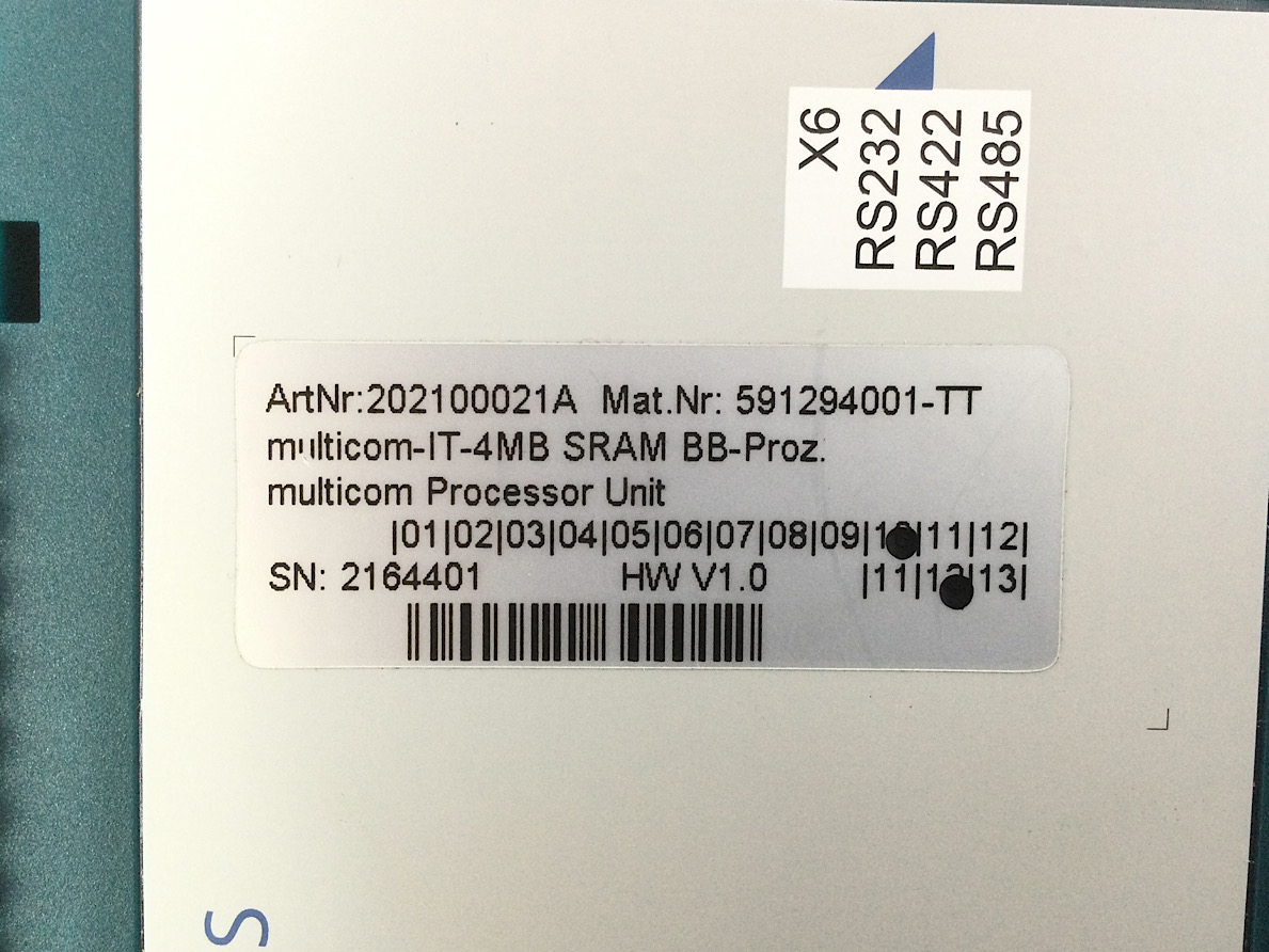 Technotrans 202100021A multicom-IT-4MB SRAM BB-Proz. multicom Processor ...